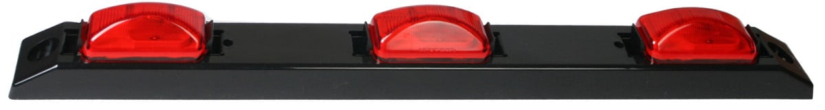 3 Bar Light - Red - Incandescent - Black Plastic Base (Compatible w ...