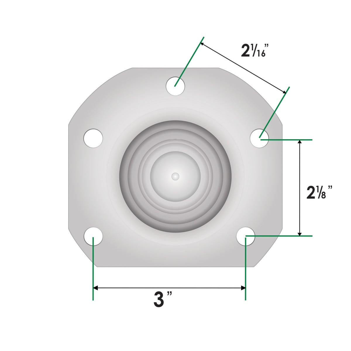 Galvanized 2" x 3" Square Trailer Axle - 5,200 lbs. Capacity with 1 3/4 ...
