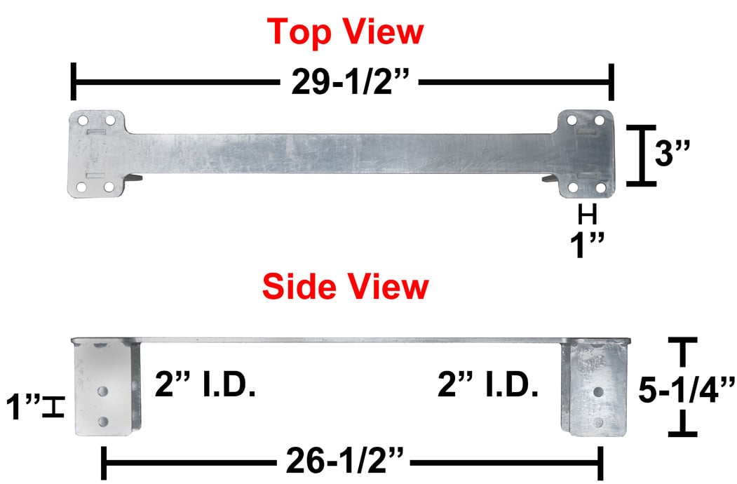 Galvanized Spring Hanger - Single Axle - Accepts 26 1/2" Open Eye ...