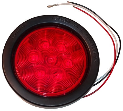 LED 4" Round Tail Light with Grommet - Tail Lights - Lights - Products