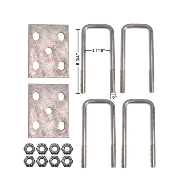 Galvanized 2" x 3" Square Trailer Axle - 2" Drop