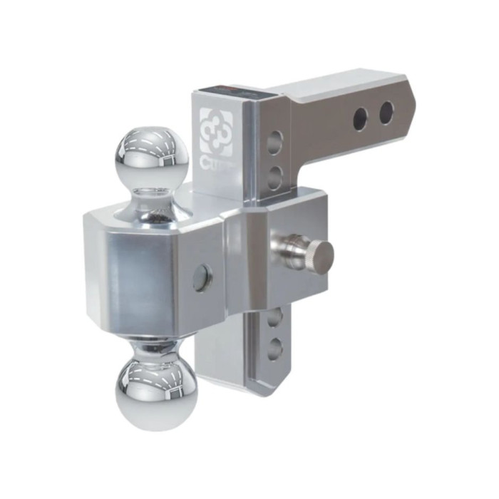 CURT Adjustable Dual Ball Mount - Aluminum - 2" and 2 5/16" Balls - 5 1 ...