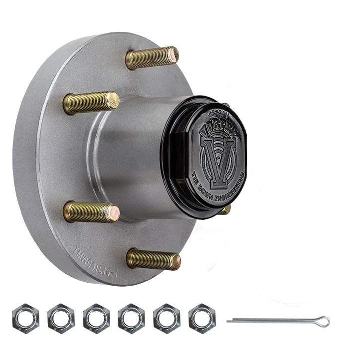 6 on 5 1/2" Vortex Trailer Hub - 1 3/4" x 1 1/4" Bearings