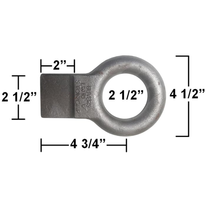 Buyers Pintle Eye with Tab (Drawbar)