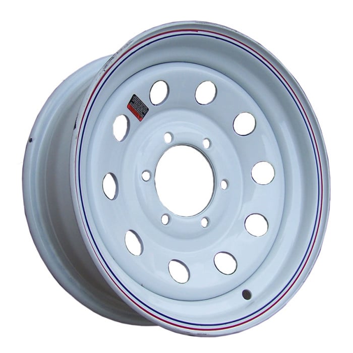 16" x 6" Trailer Wheel Rim - 6 on 5 1/2" - White