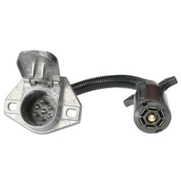 Pollak 12-728EP - 7-Way Flat Pin to 7-Way Round Pin Adapter